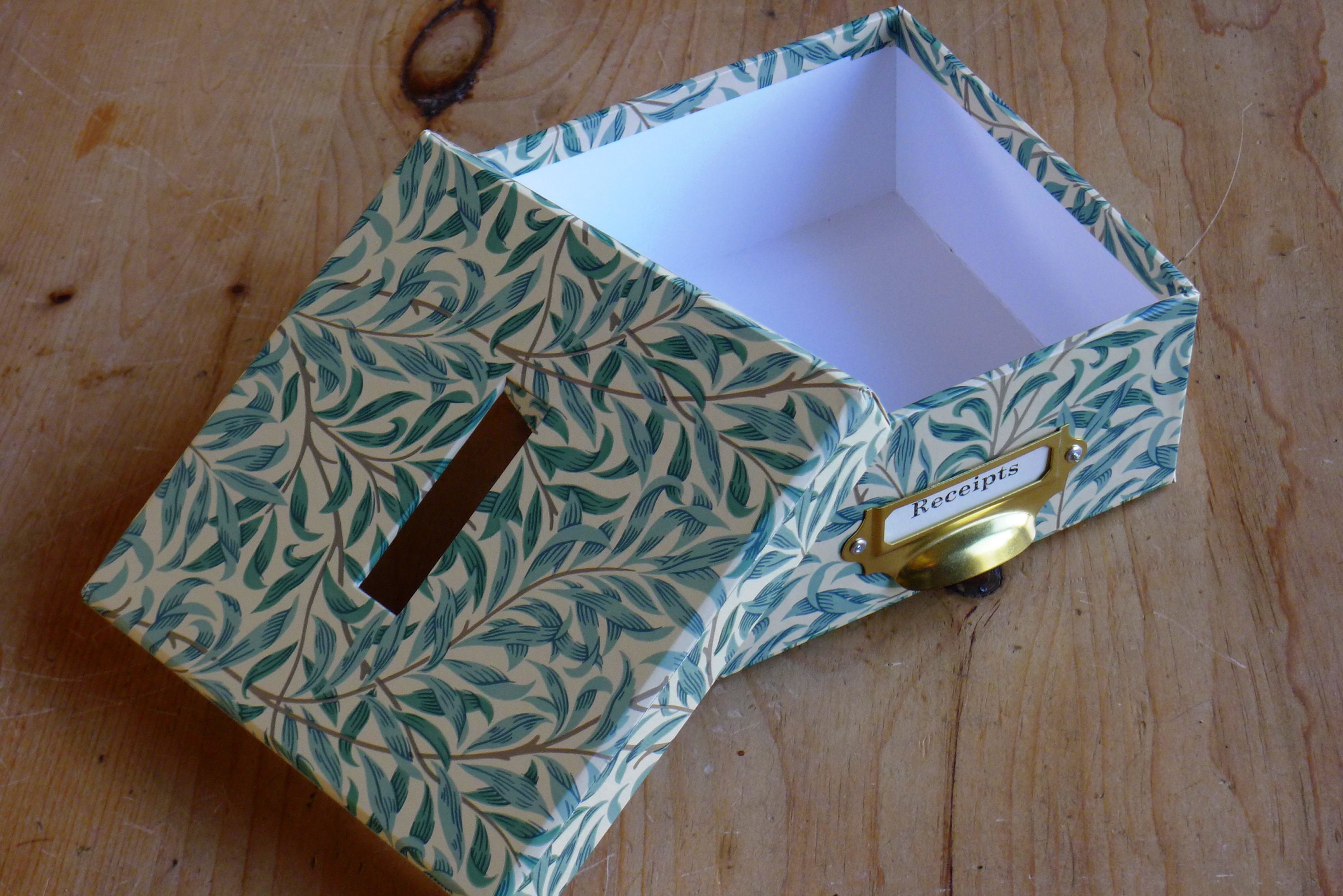 William Morris Receipt Box Willow Green Office Stationery & - Etsy UK