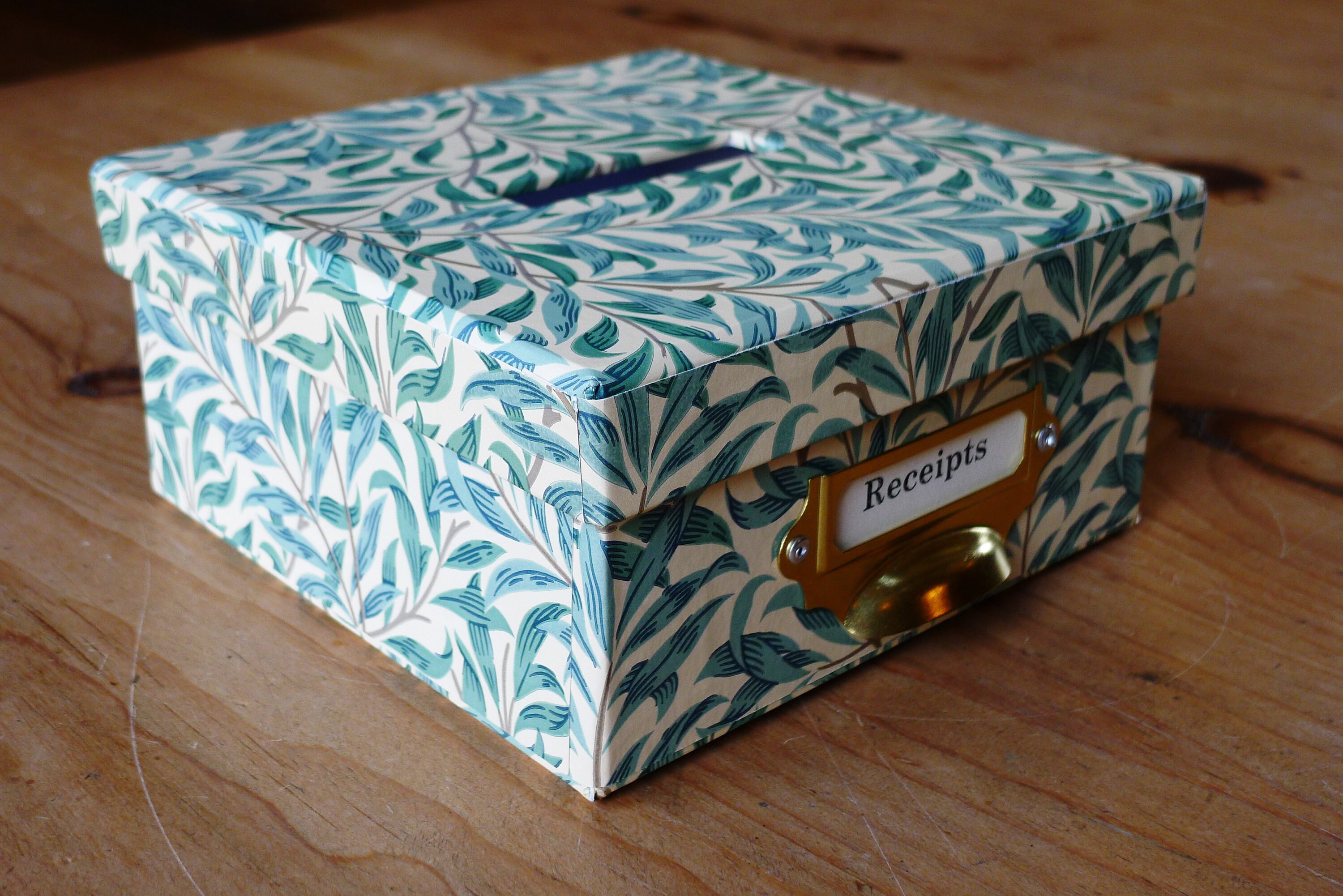 William Morris Receipt Box Willow Green Office Stationery & - Etsy UK