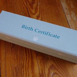 Birth Certificate Box - Etsy
