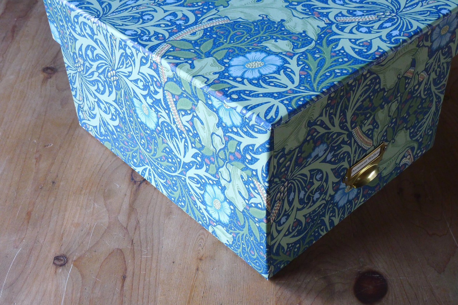 William Morris Document Wallet Box in Seaweed Design | Etsy