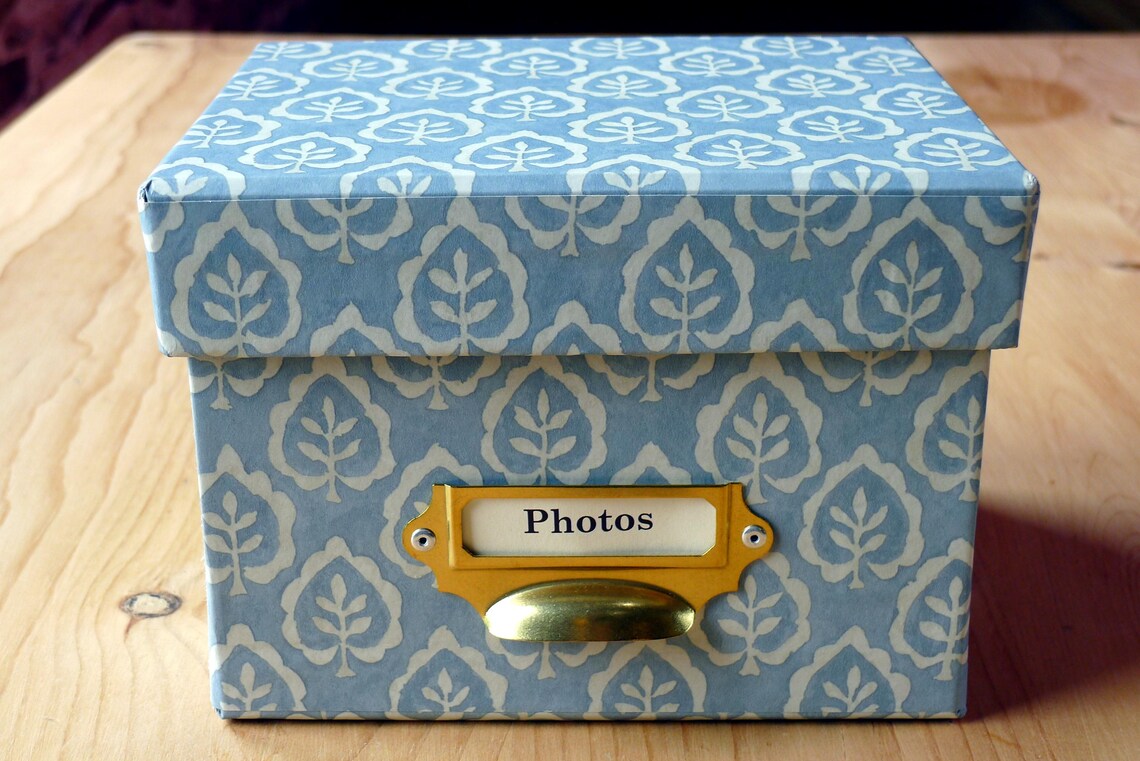 Handmade Photo Box: Fencott Dusky Blue Memory Keepsake - 6x4 & 7x5 - Etsy