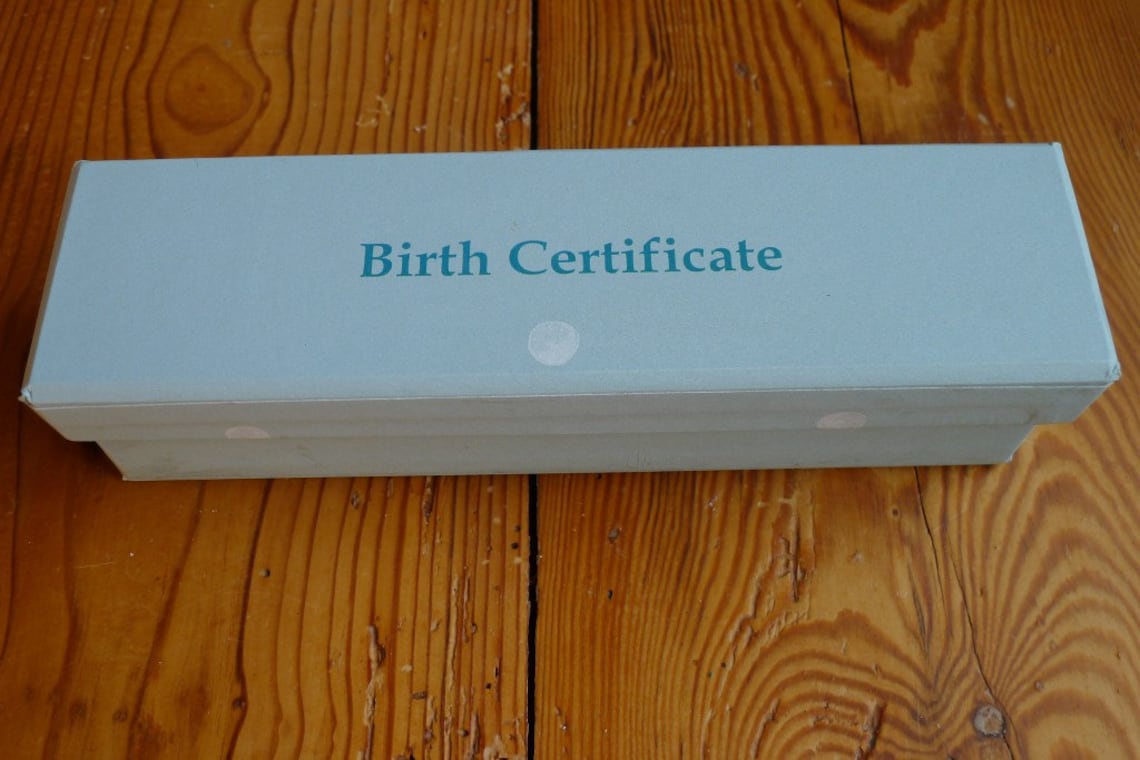Birth Certificate Box - Etsy