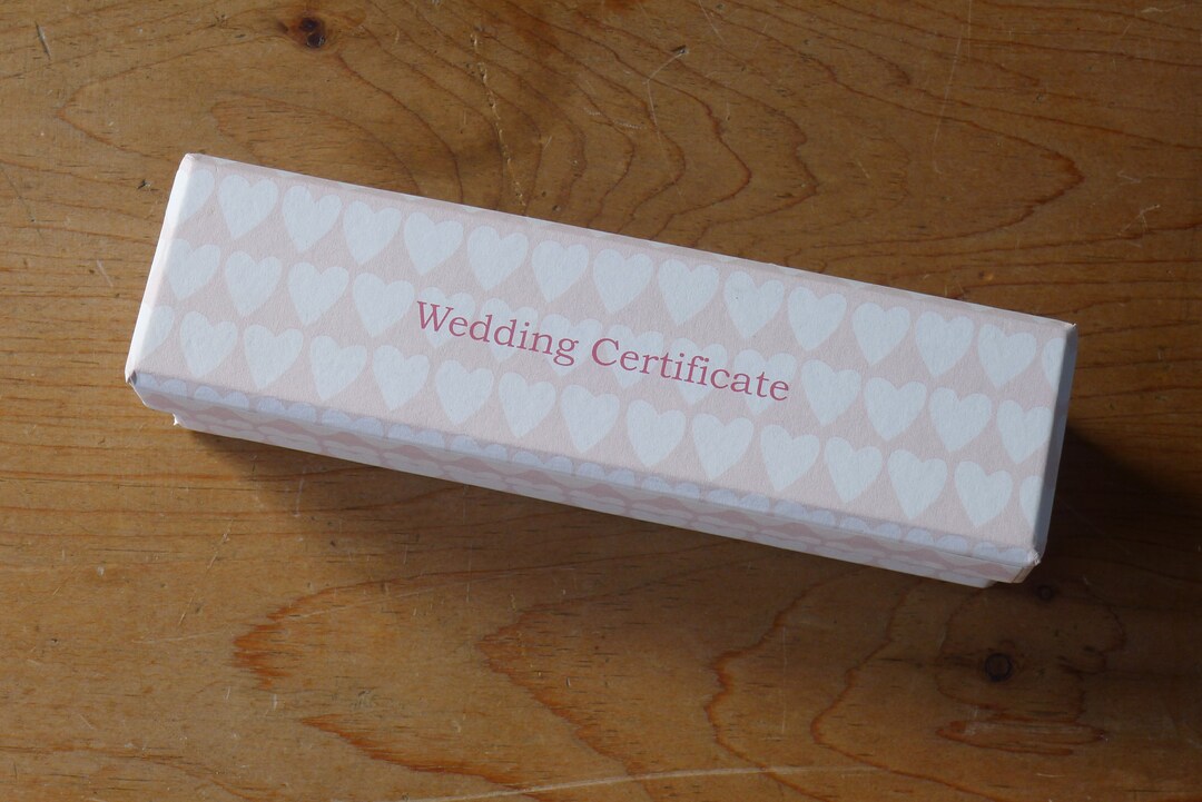 Wedding Certificate Box - Etsy