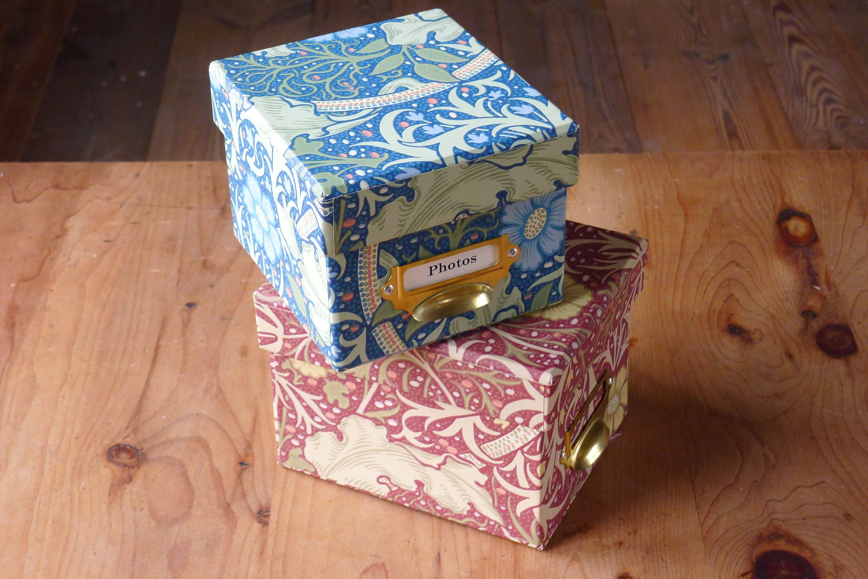 William Morris Photo Box Square in Seaweed Russet Design 6x4 - Etsy UK