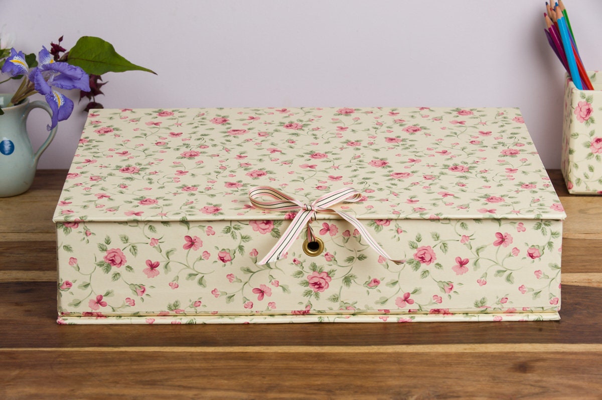 Stylish Box File - (A4) Rosebud Design Office Collection & Stationery ...