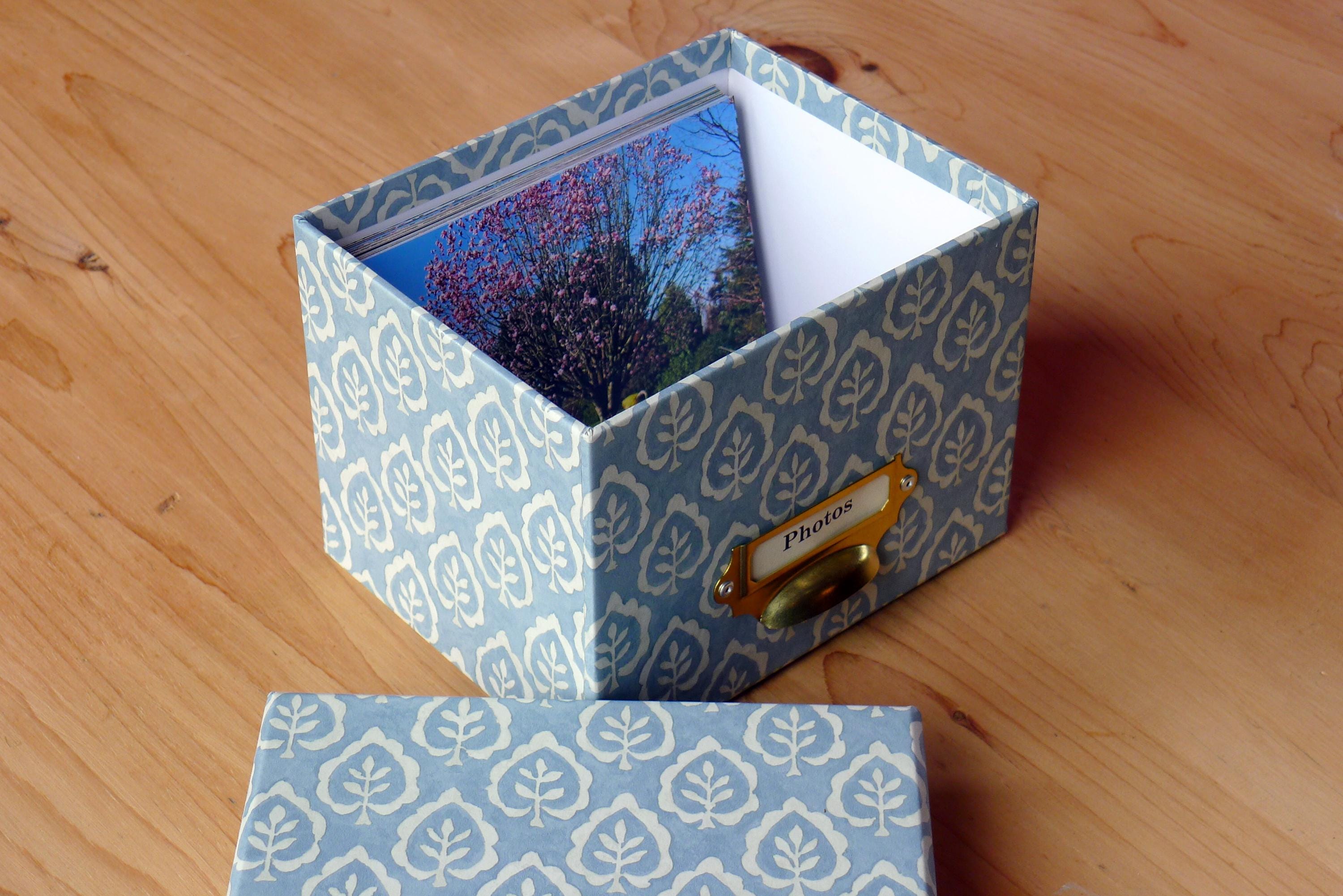 Handmade Photo Box: Fencott Dusky Blue Memory Keepsake - 6x4 & 7x5 - Etsy