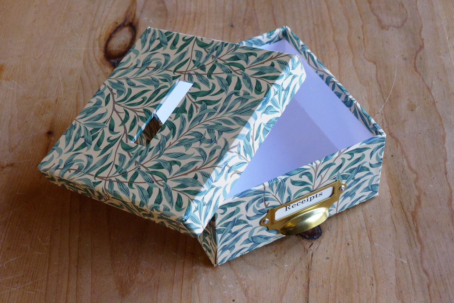 William Morris Receipt Box Willow Green Office Stationery & - Etsy UK