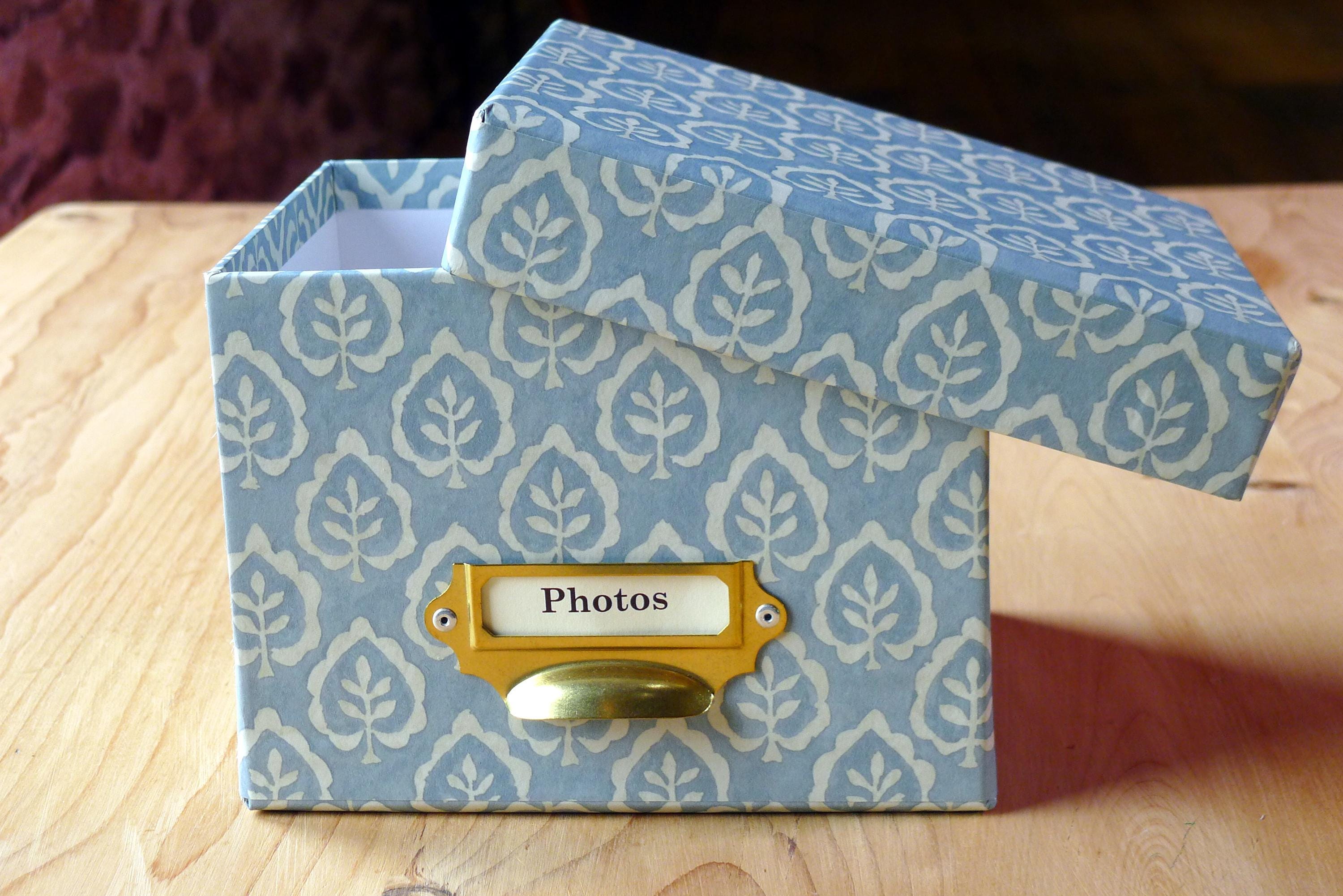 Handmade Photo Box: Fencott Dusky Blue Memory Keepsake - 6x4 & 7x5 - Etsy