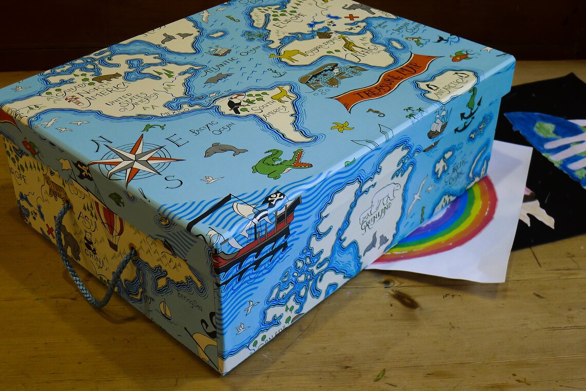 Children's Artwork Box Keepsake Box Artwork Storage - Etsy
