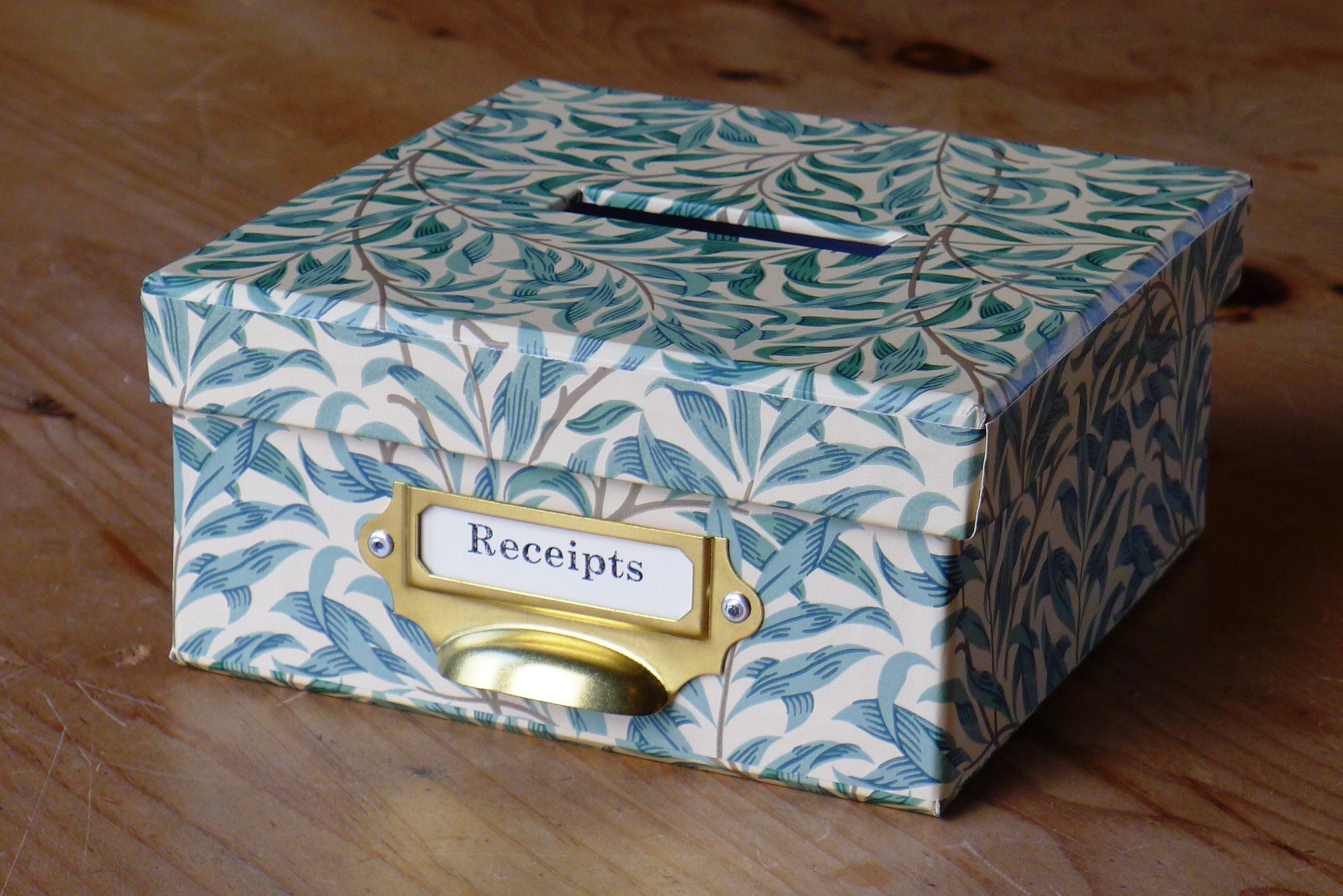 William Morris Receipt Box Willow Green Office Stationery & - Etsy UK