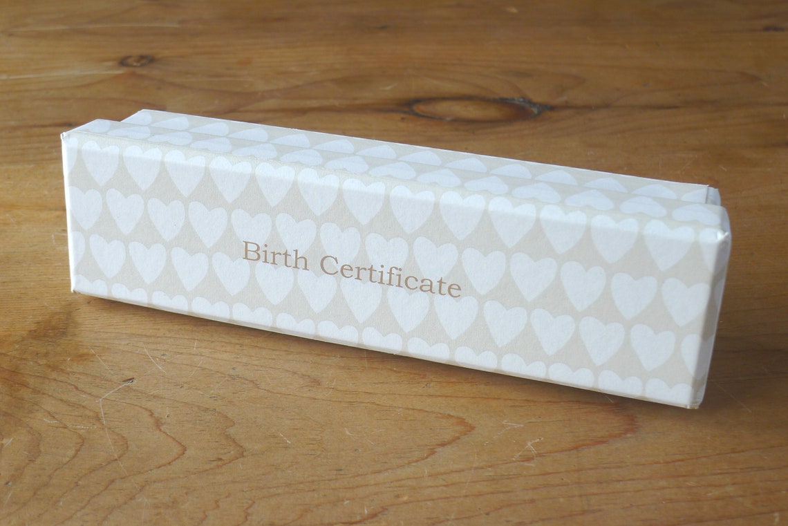 Birth Certificate Box - Etsy
