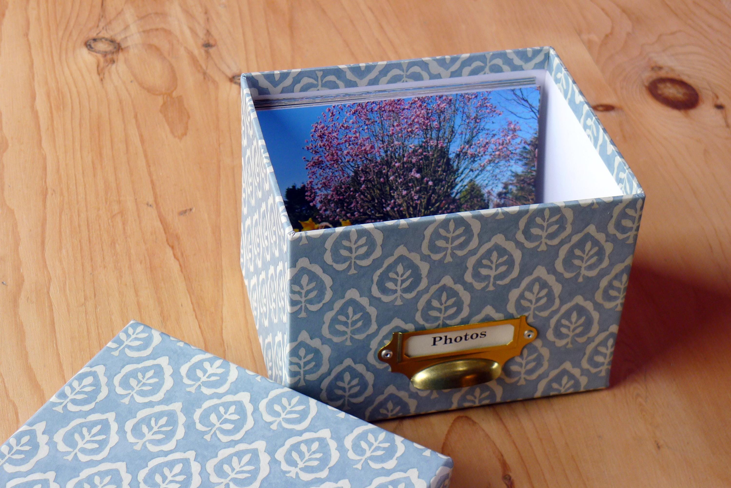 Handmade Photo Box: Fencott Dusky Blue Memory Keepsake - 6x4 & 7x5 - Etsy