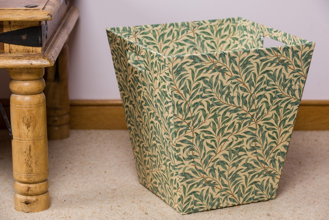 William Morris Waste Paper Bin/basket in Willow Green - Home Storage ...