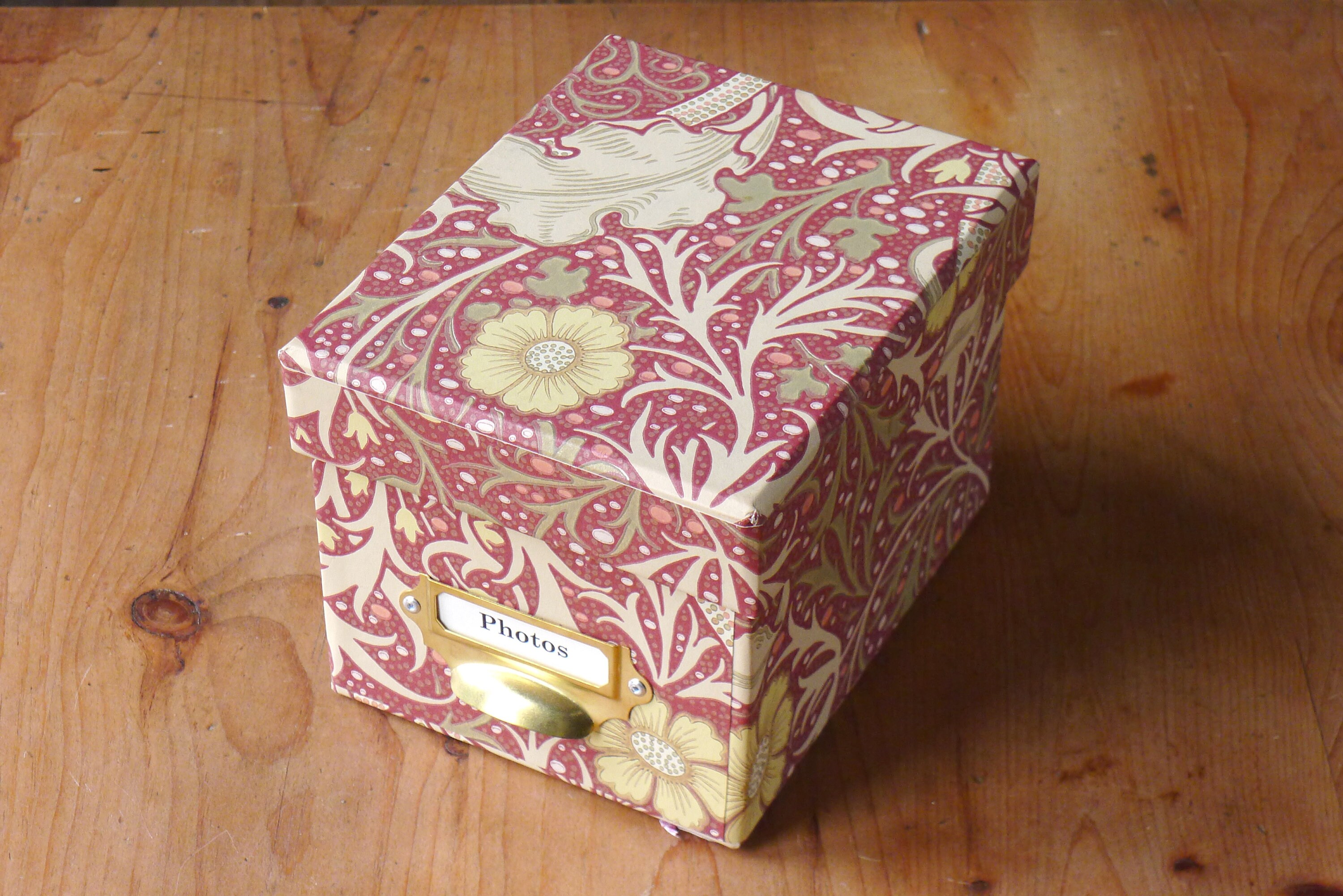 William Morris Photo Box Square in Seaweed Russet Design 6x4 - Etsy UK