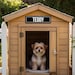 Customized Dog House Sign, Outdoor Safe Personalized Dog Kennel Sign ...