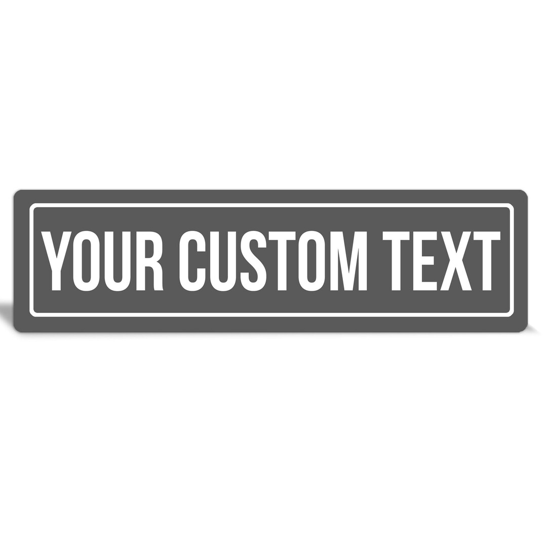 Grey Metal Sign, Custom Metal Sign, Metal Signs, Custom Signs, Grey ...