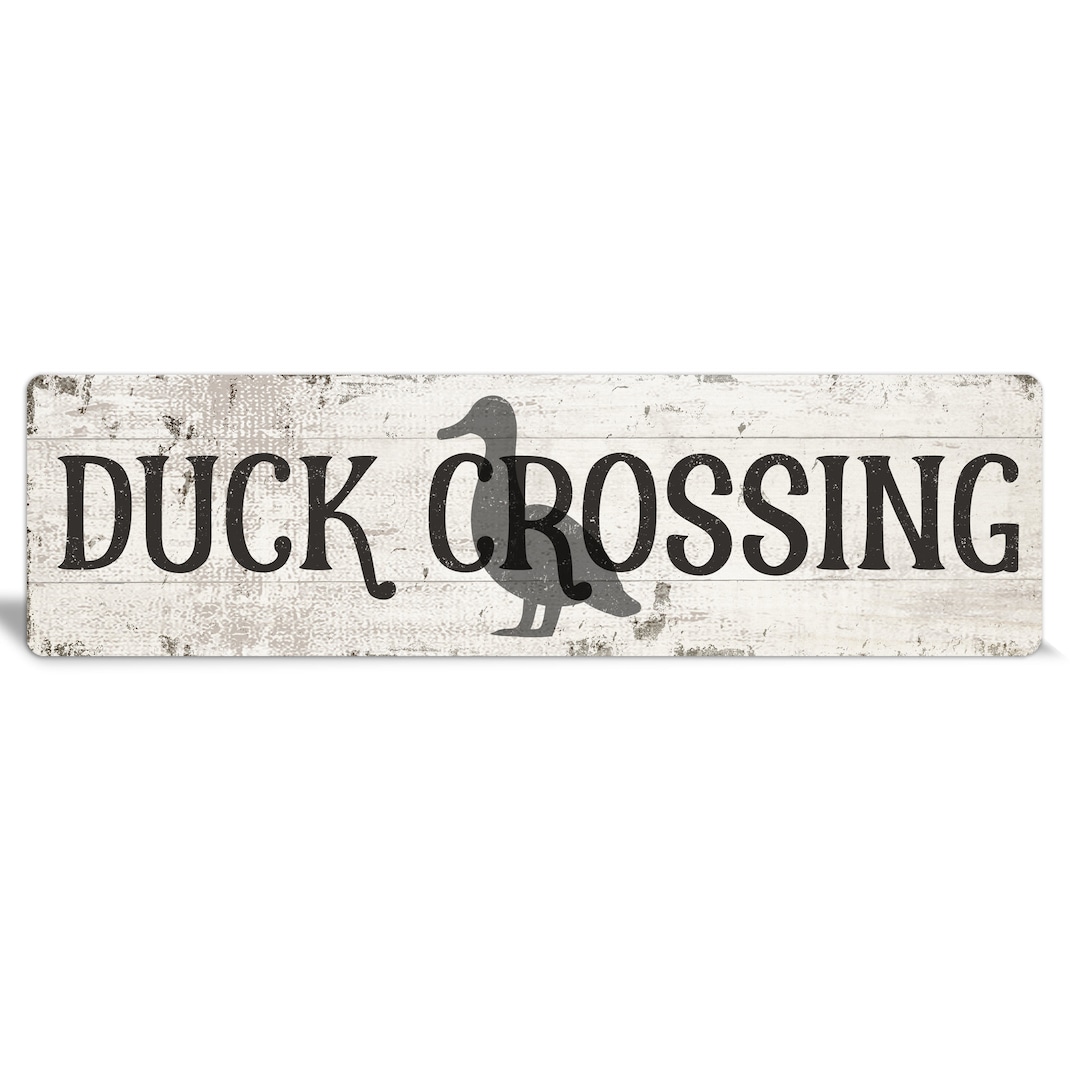 Duck Crossing Sign, Metal Duck Crossing Sign, Outdoor Duck Crossing ...