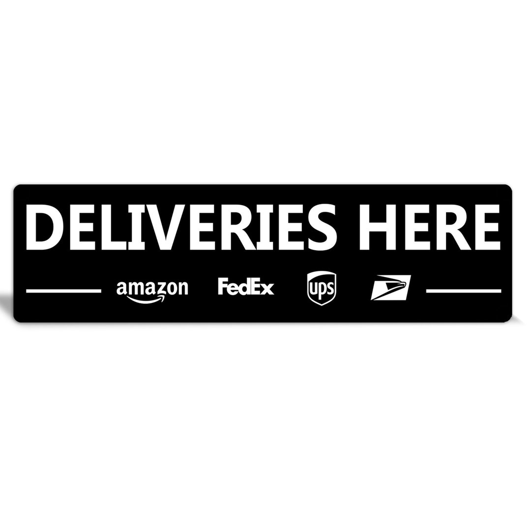 Deliveries Here Metal Sign: Waterproof Package Delivery - Etsy