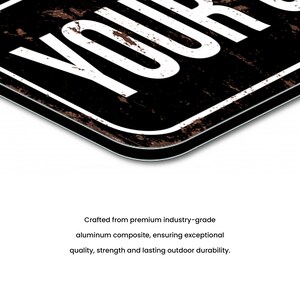 Customizable Black Faux Rust Metal Sign: Indoor/outdoor Personalized ...