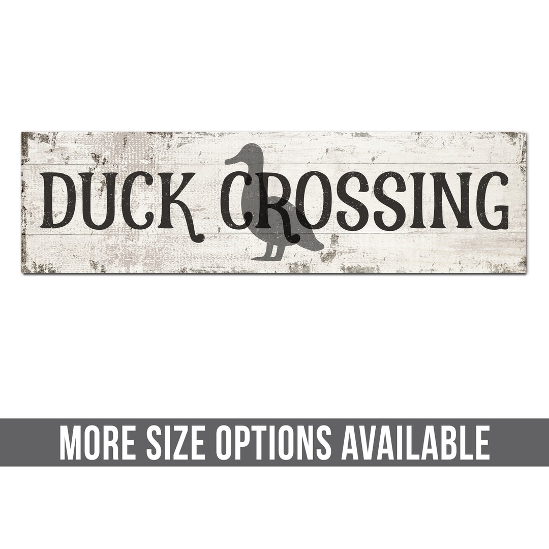 Duck Crossing Sign Metal Duck Crossing Sign Outdoor Duck - Etsy
