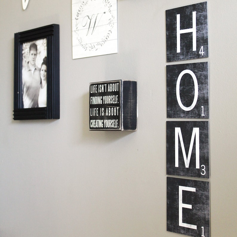 HOME tile set home sign home letters metal letters | Etsy