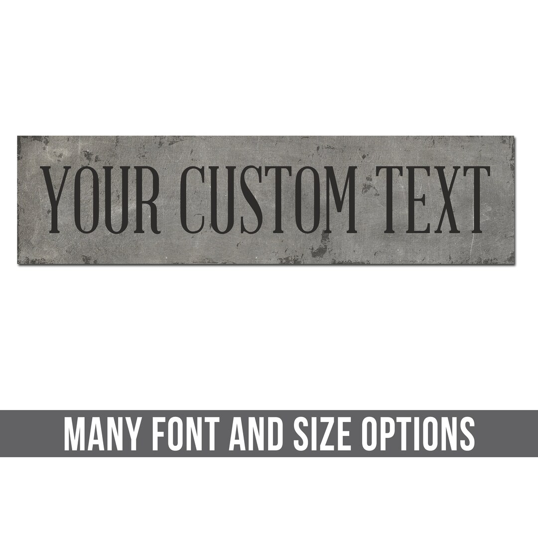 Custom Grey Sign, Outdoor Sign, Business Signs, Custom Signs, Metal ...