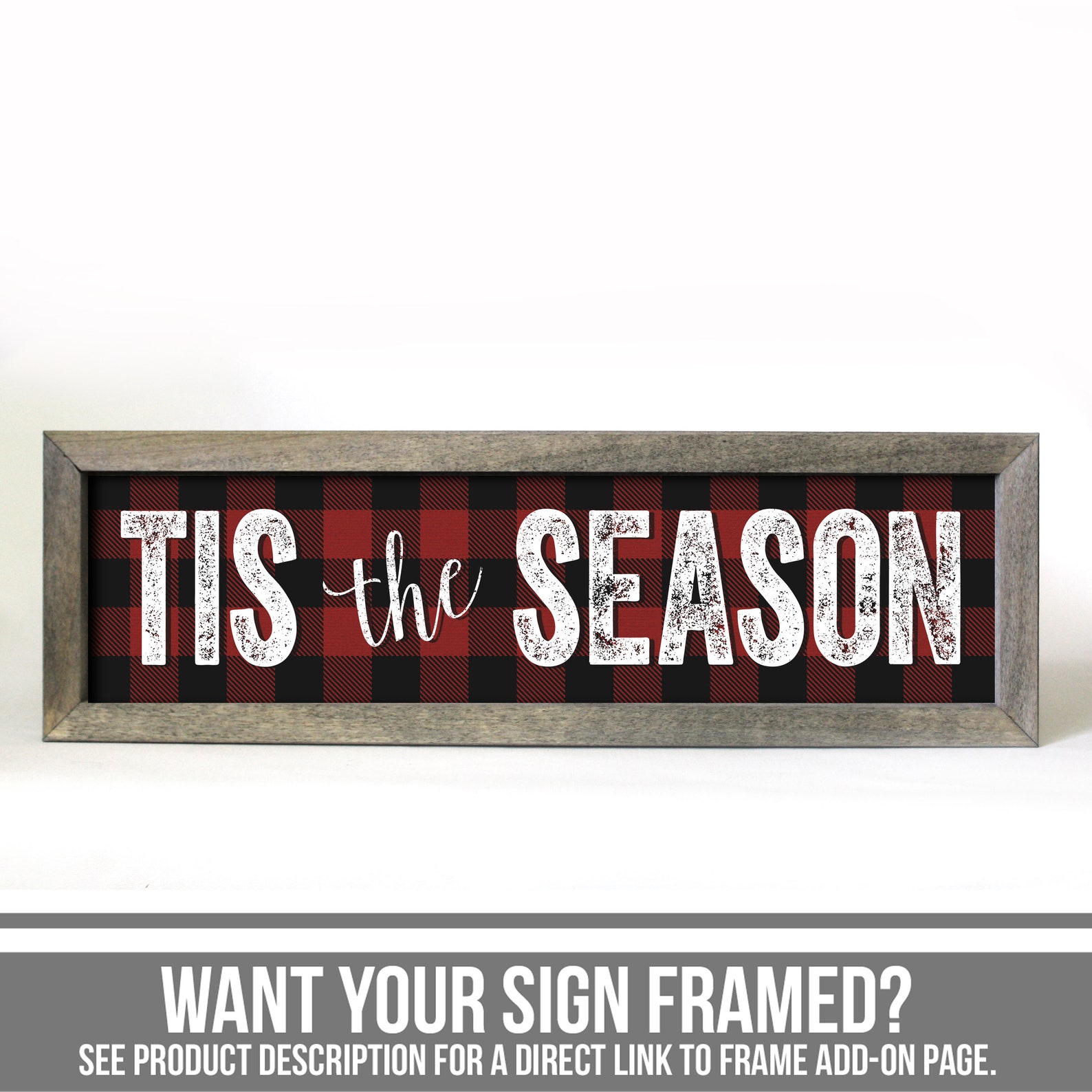 Buffalo Plaid Decor Tis The Season Buffalo Plaid Sign | Etsy