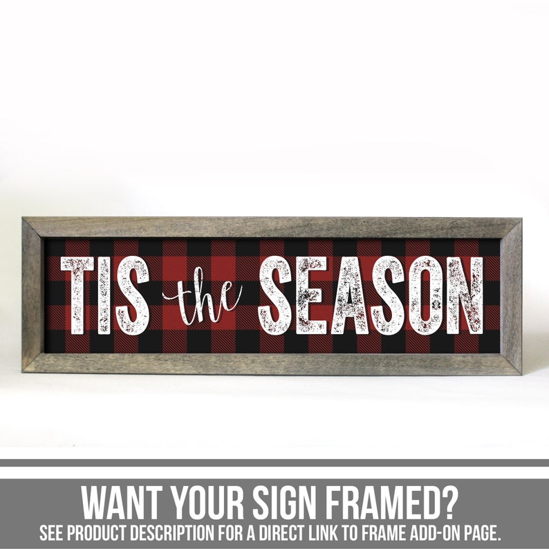 Buffalo Plaid Decor Tis The Season Buffalo Plaid Sign | Etsy