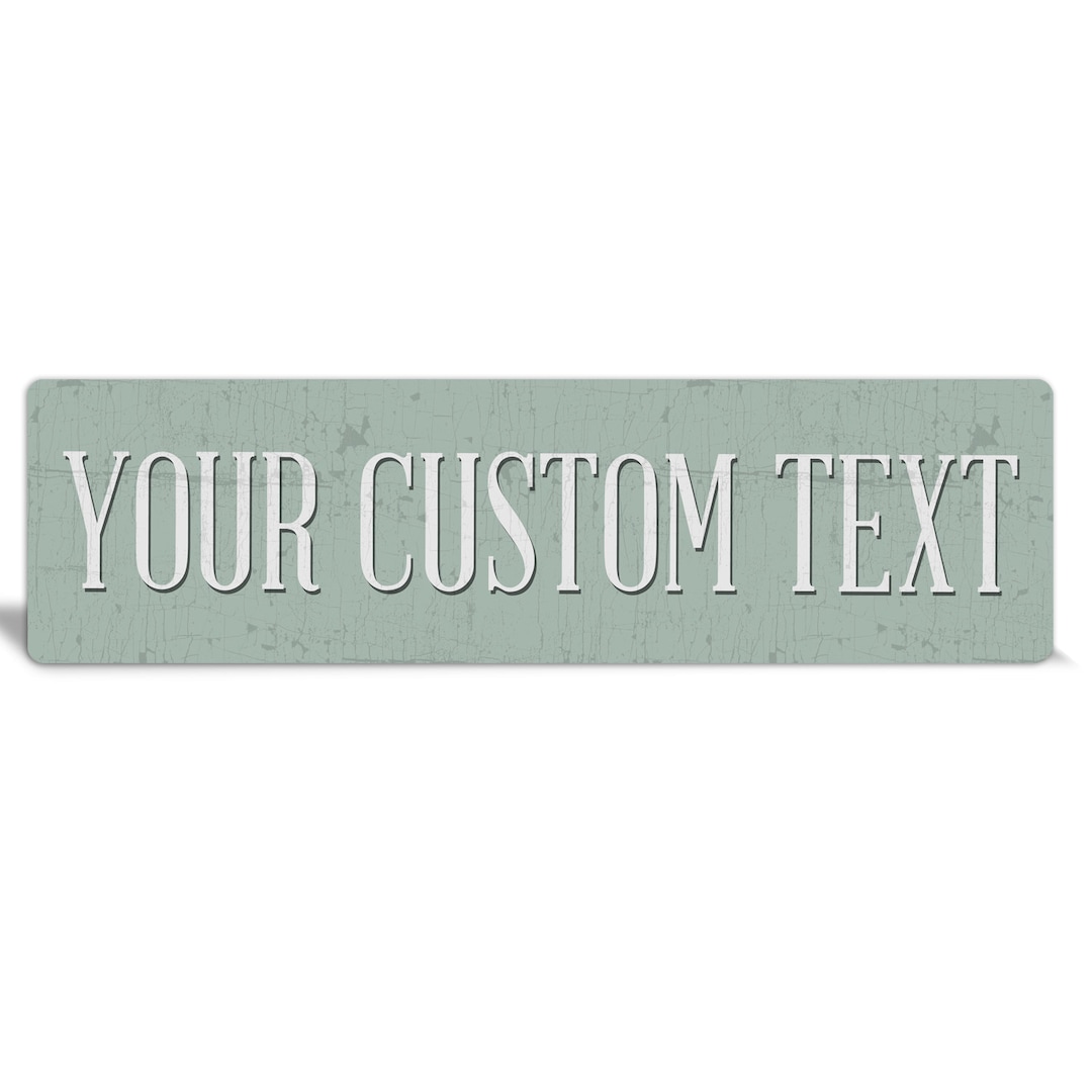 Custom Light Green Sign, Green Metal Sign, Custom Metal Sign, Custom ...