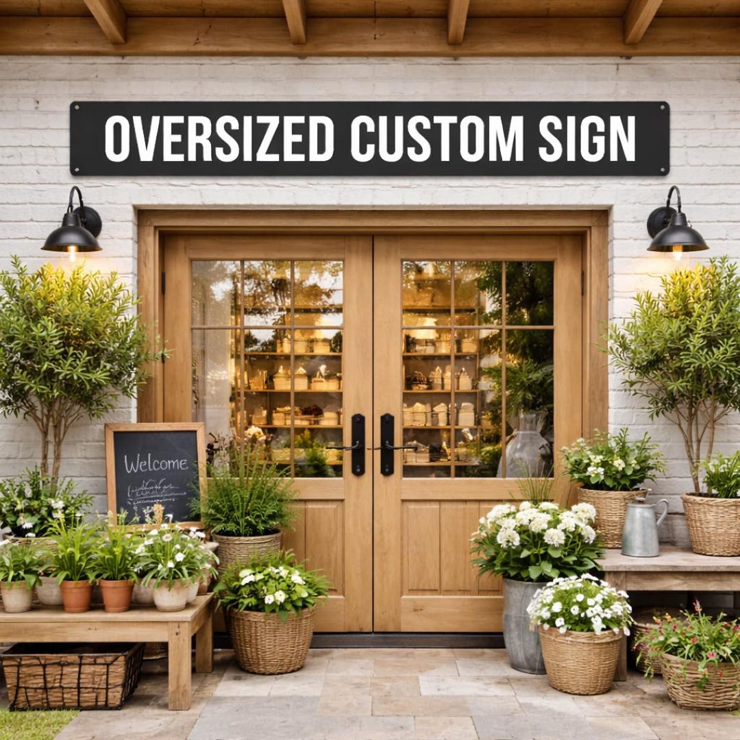 Large Black Metal Sign for Outdoor Sheds, Barns & Business - Etsy