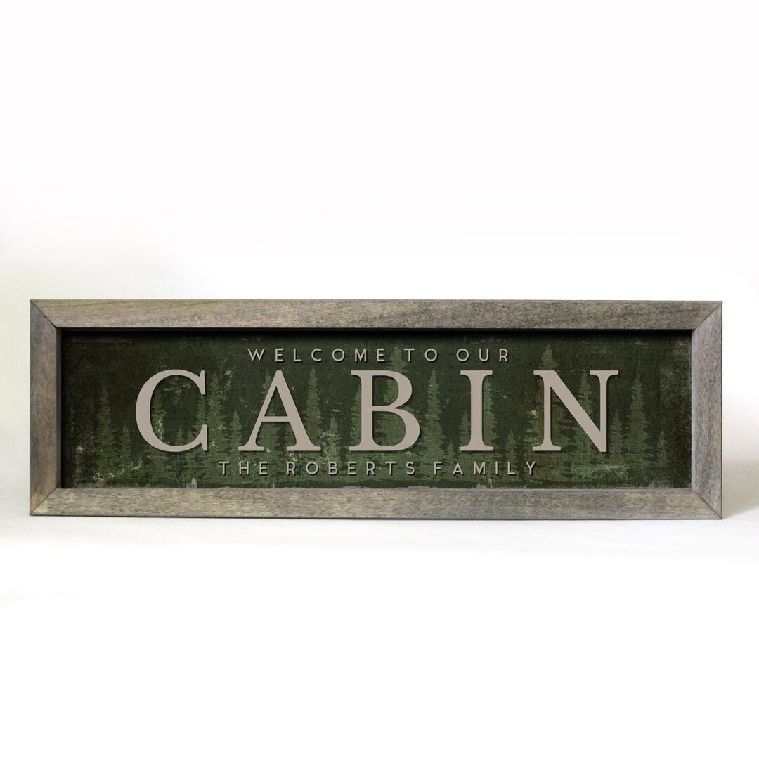 Custom Cabin Sign - Cabin Sign - Framed Cabin Sign - Cabin Decor ...