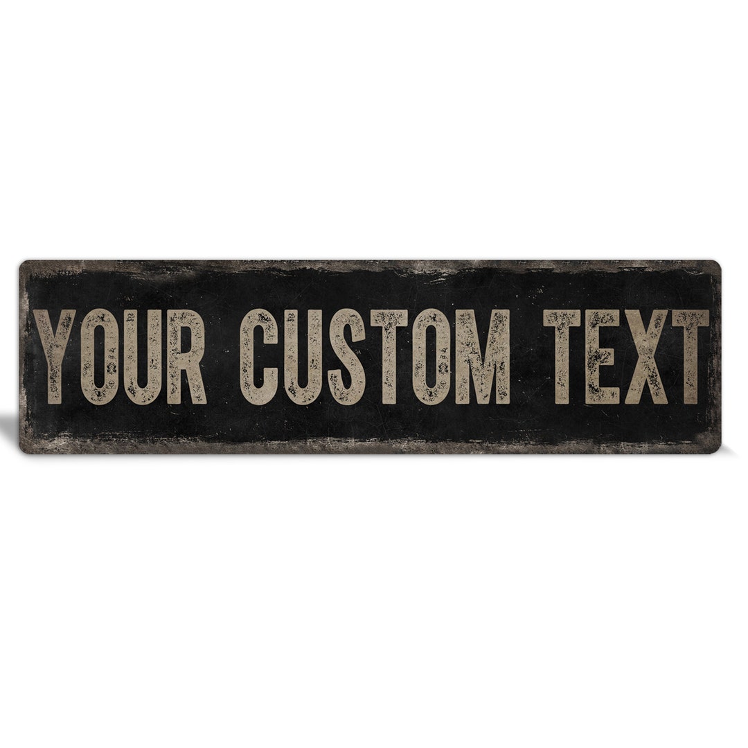 Metal Sign, Personalized Sign, Brown Sign, Custom Metal Sign ...