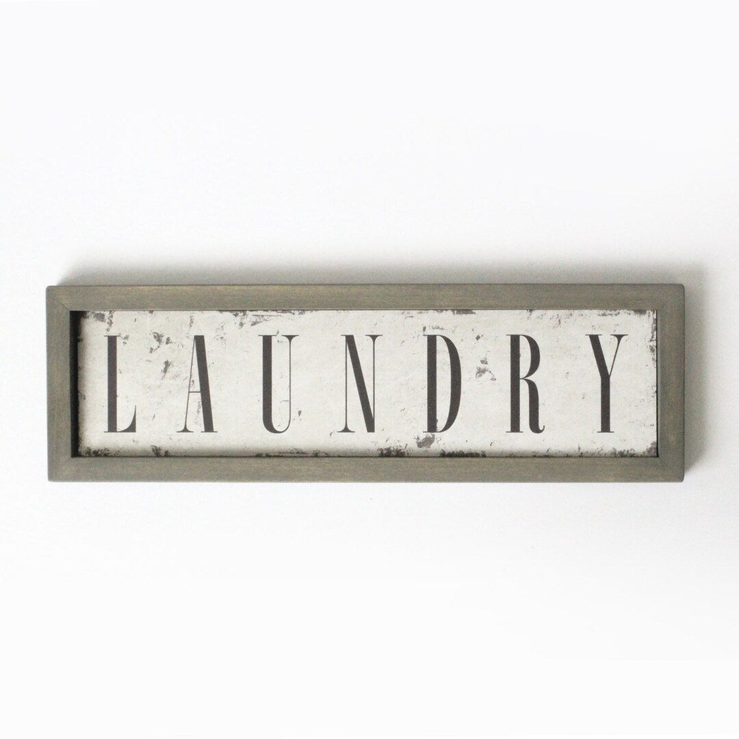 Laundry Sign Framed Laundry Sign Home Decor Sign Washroom Sign Home ...