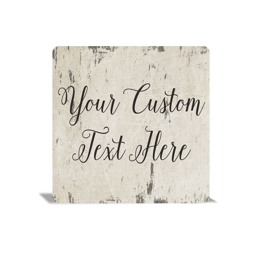 Square Custom Outdoor Sign, Custom Rustic Metal Sign, Personalized ...