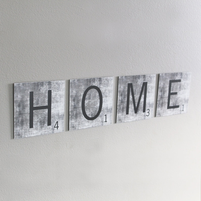 HOME tile set home sign home letters metal letters | Etsy
