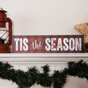 Buffalo Plaid Decor Tis The Season Buffalo Plaid Sign | Etsy