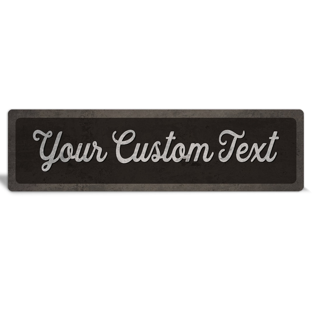 Personalized Sign, Metal Sign, Brown Sign, Custom Sign, Custom Metal ...