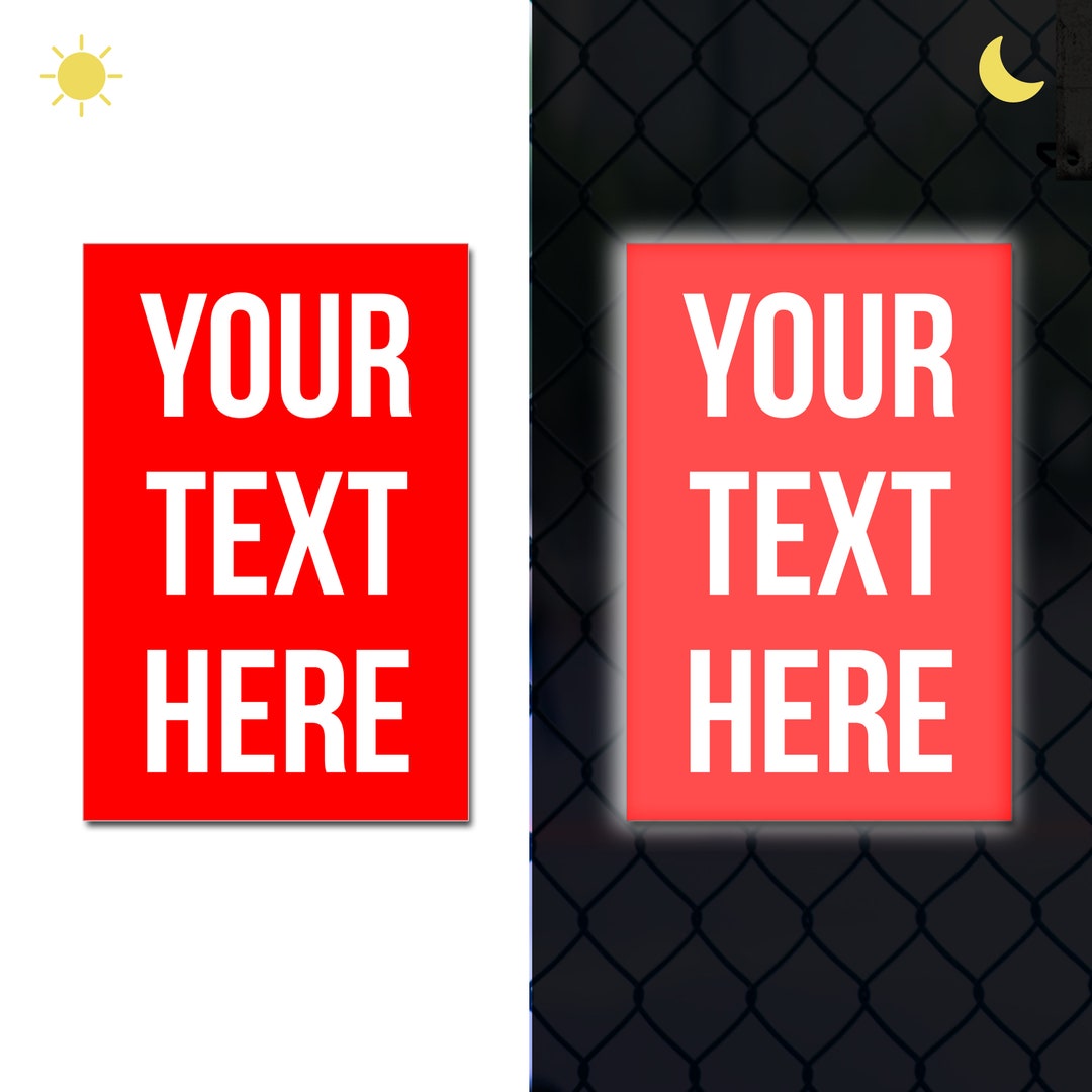 Custom Reflective Sign, Red Reflective Sign, Reflective Metal Sign ...