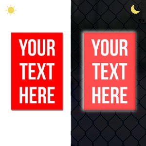 Custom Reflective Sign, Red Reflective Sign, Reflective Metal Sign ...