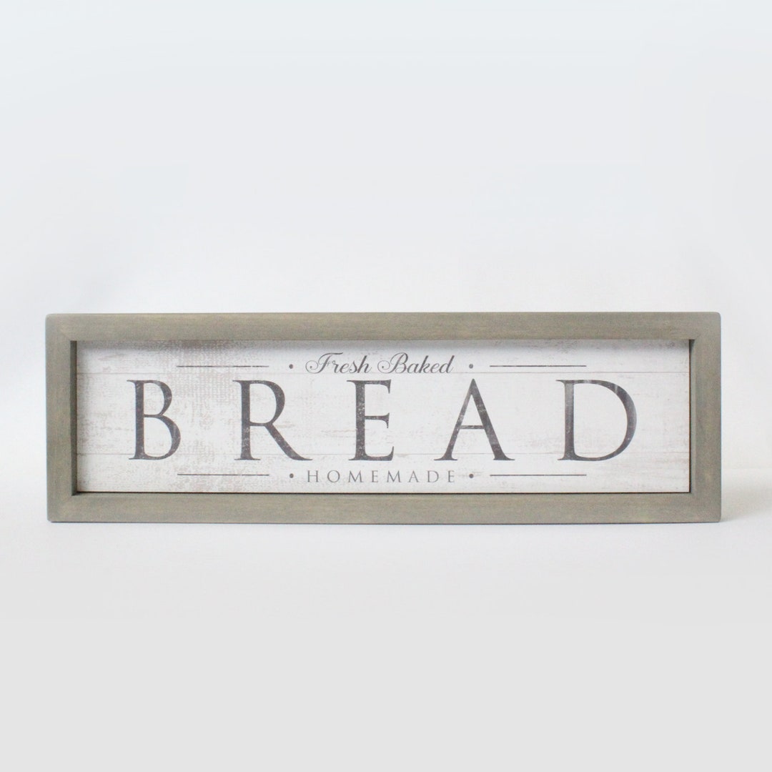 Kitchen Sign Framed Sign Home Decor Sign Bread Sign Home & Living ...