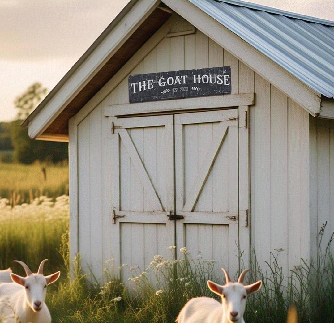 Outdoor-safe Goat House Sign, Customizable Goat Sign, Goat Shack Sign ...