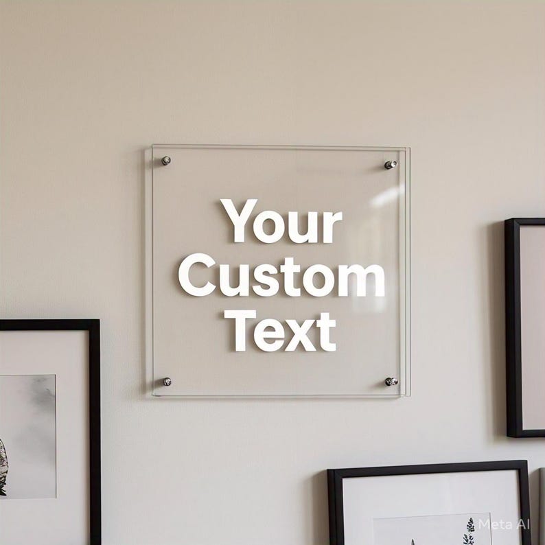 Custom Printed Acrylic Business Sign: Logo, Wedding Decor - Etsy Israel