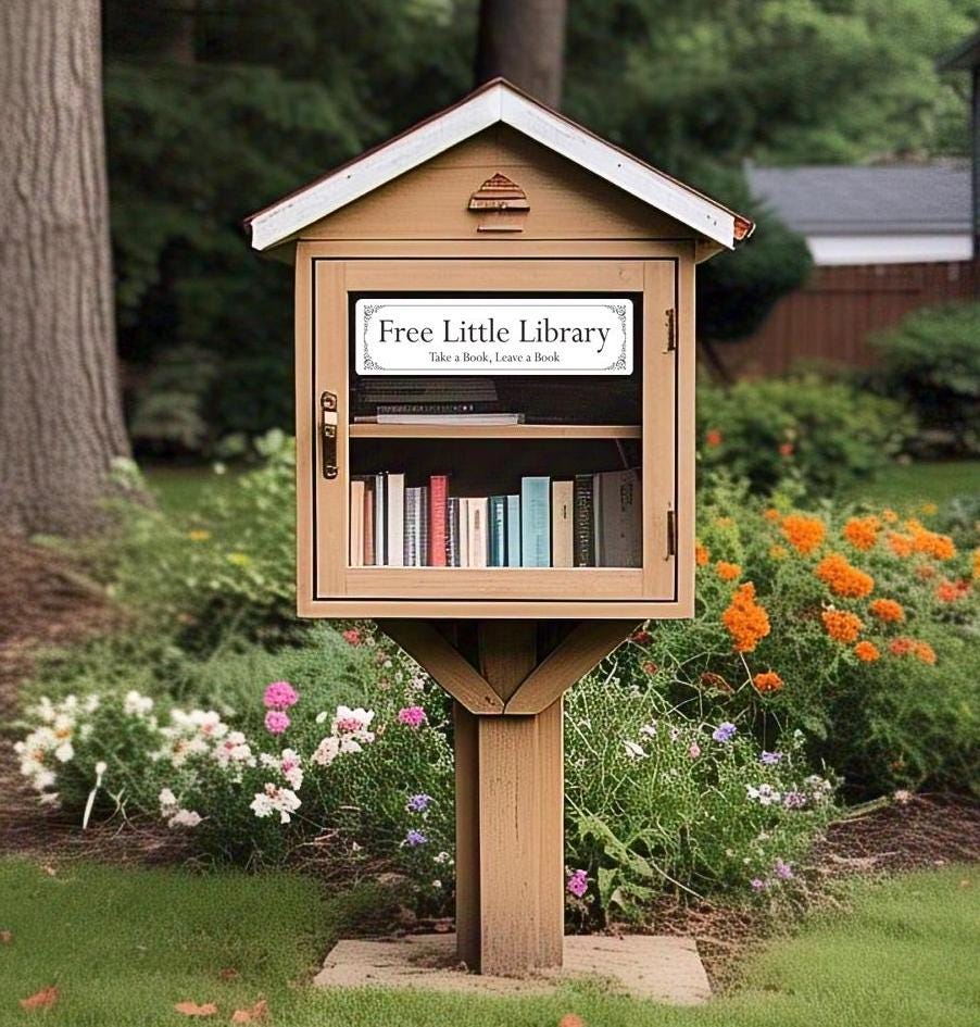 Custom Free Little Library Sign: Metal Outdoor Book Exchange - Etsy