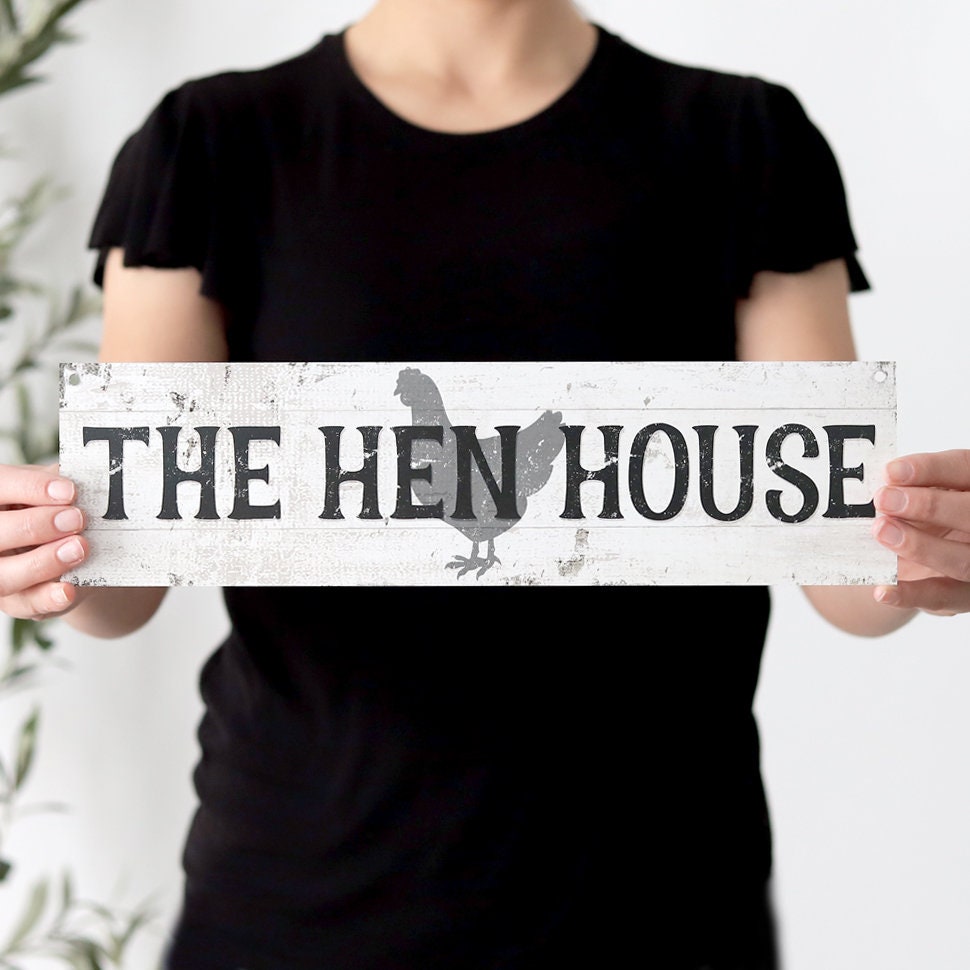 Chicken Coop Sign the Hen House Backyard Chicken Chicken - Etsy