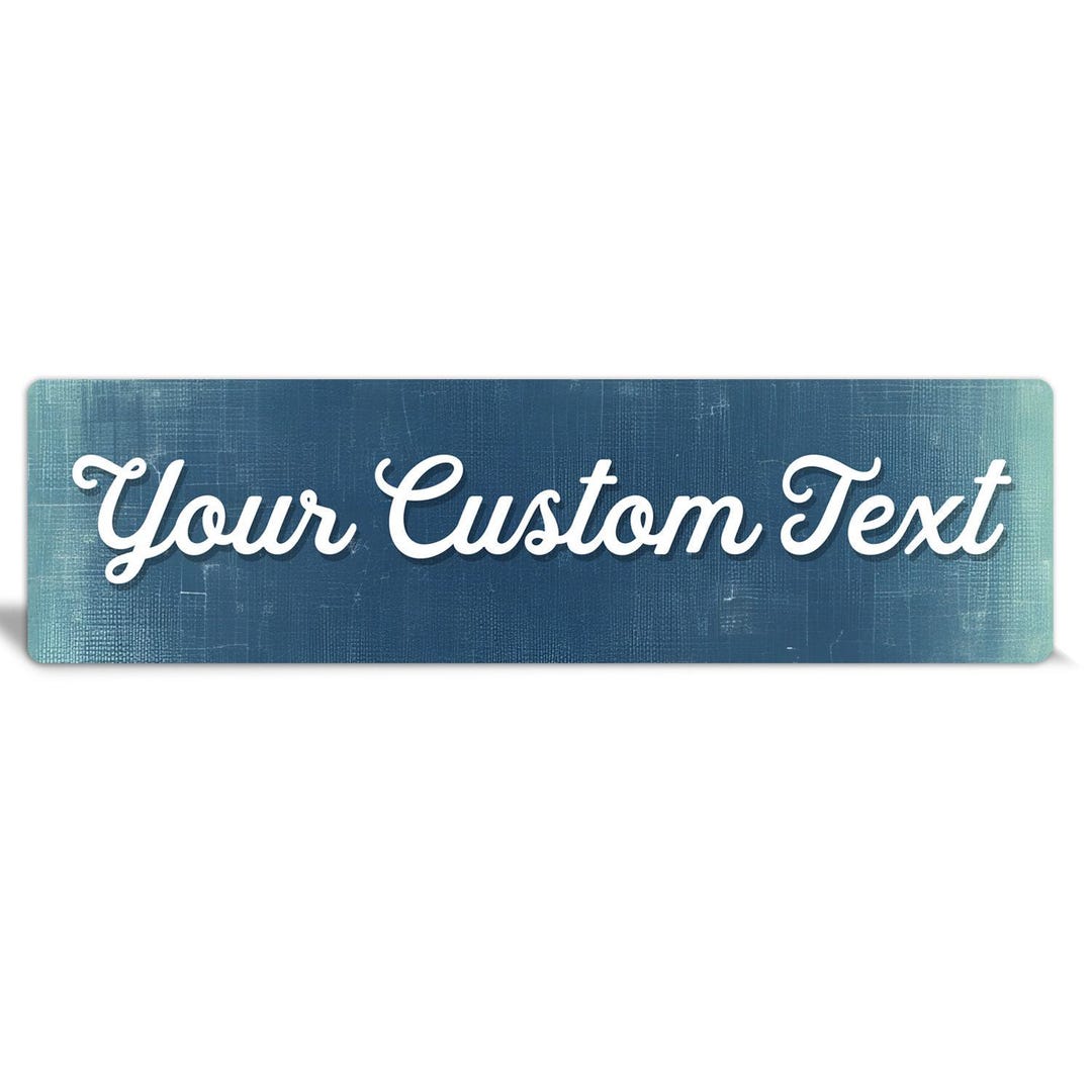 Custom Blue Faded Metal Sign: Personalized Beach House Decor - Etsy
