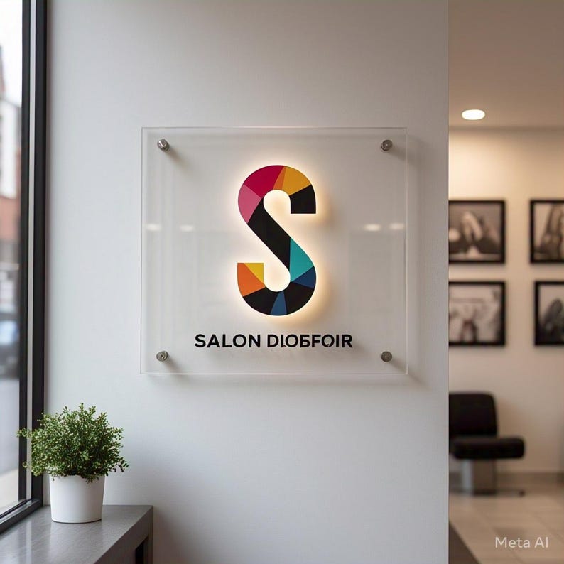 Custom Printed Acrylic Business Sign: Logo, Wedding Decor - Etsy Israel