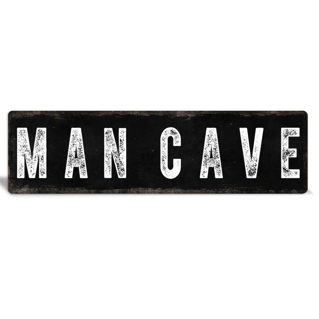 Man Cave - Gift for Him- Man Cave Sign - Man Cave Decor - Metal Man ...