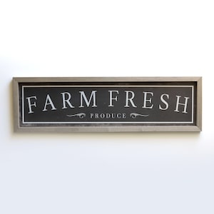 Framed Kitchen Sign - Black & White Sign - Produce Sign - Farmhouse ...