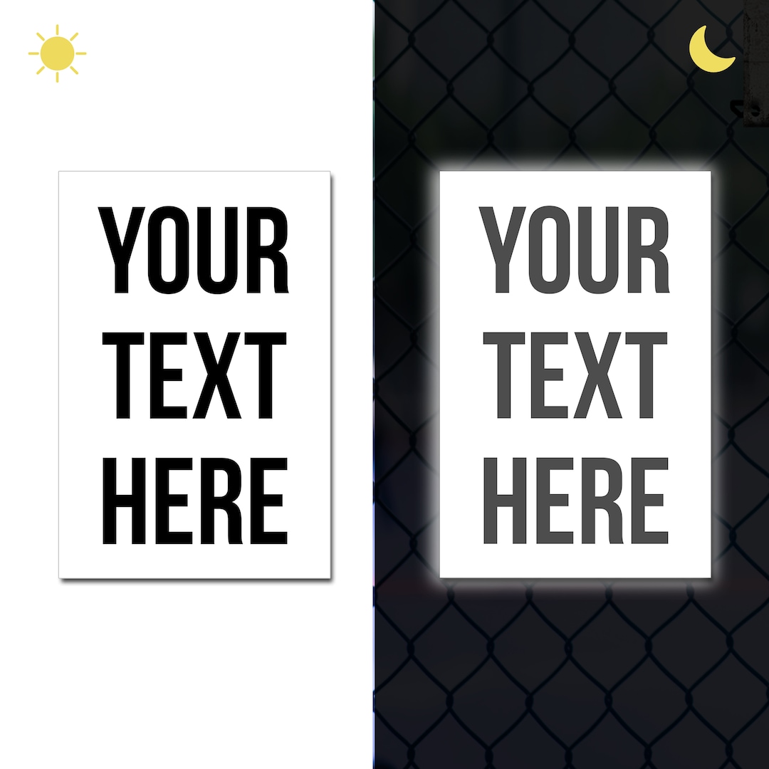 Custom Reflective Sign, Reflective Metal Sign, Reflective Yard Sign ...