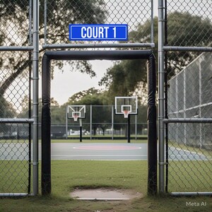 Blue Sign, Custom Blue Metal Sign, Custom Metal Sign, Blue Outdoor Sign ...